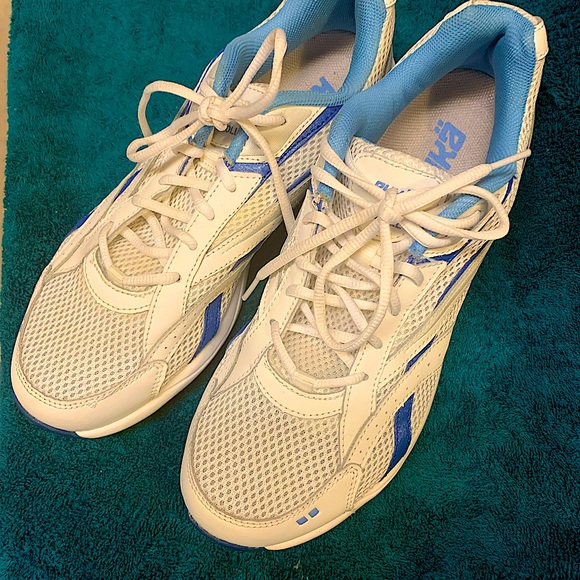 Ryka | Shoes | Ryka Womans W Tennis Shoes White W Baby Blue And Blue ...